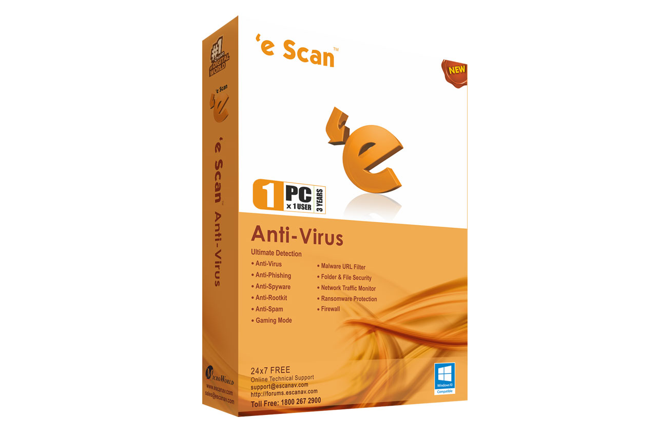 eScan Antivirus for Windows 7 & 8 | Home & Small Office Edition